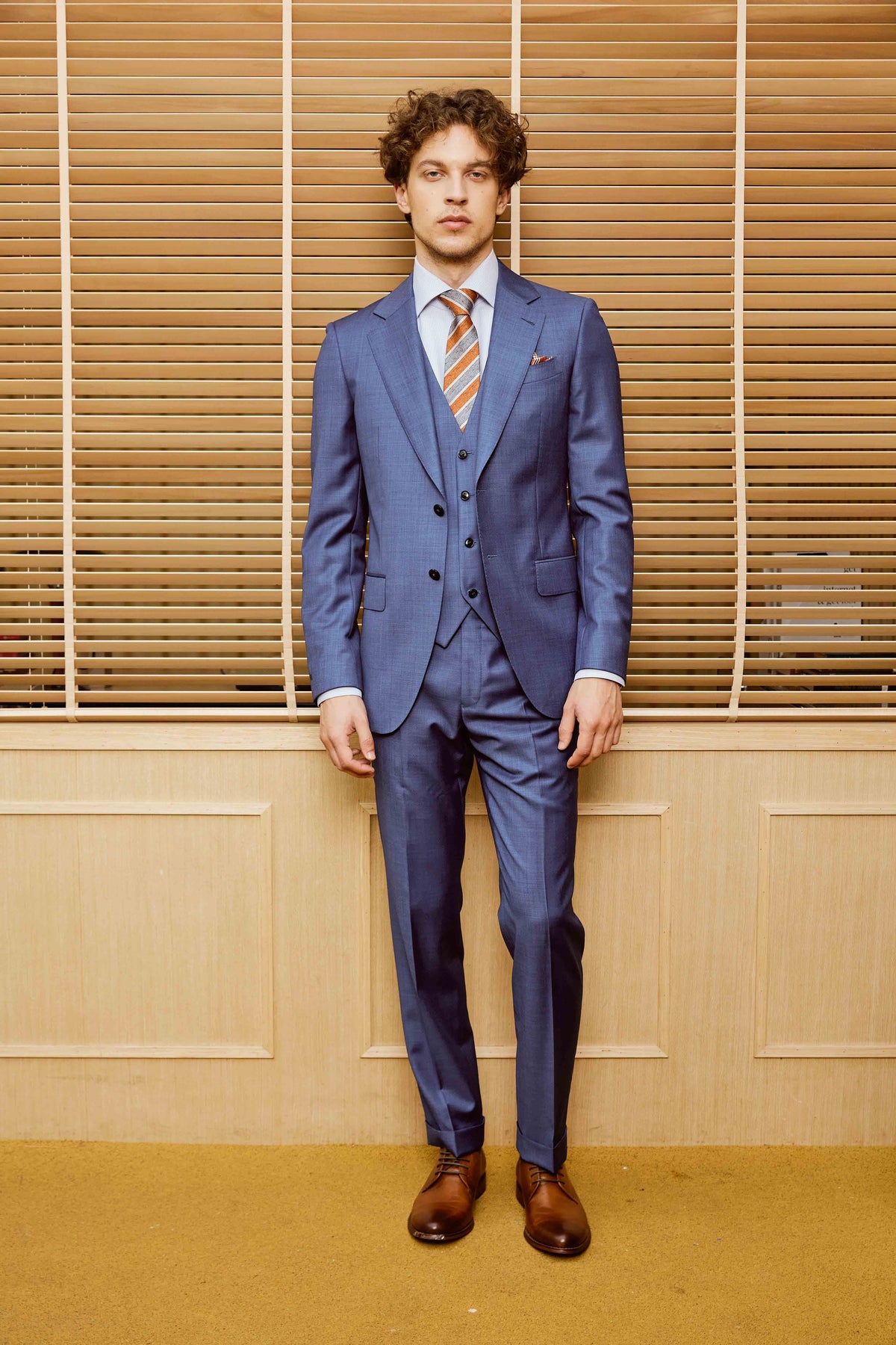Berkeley Blue Suit Set with Vest | House of Tailors